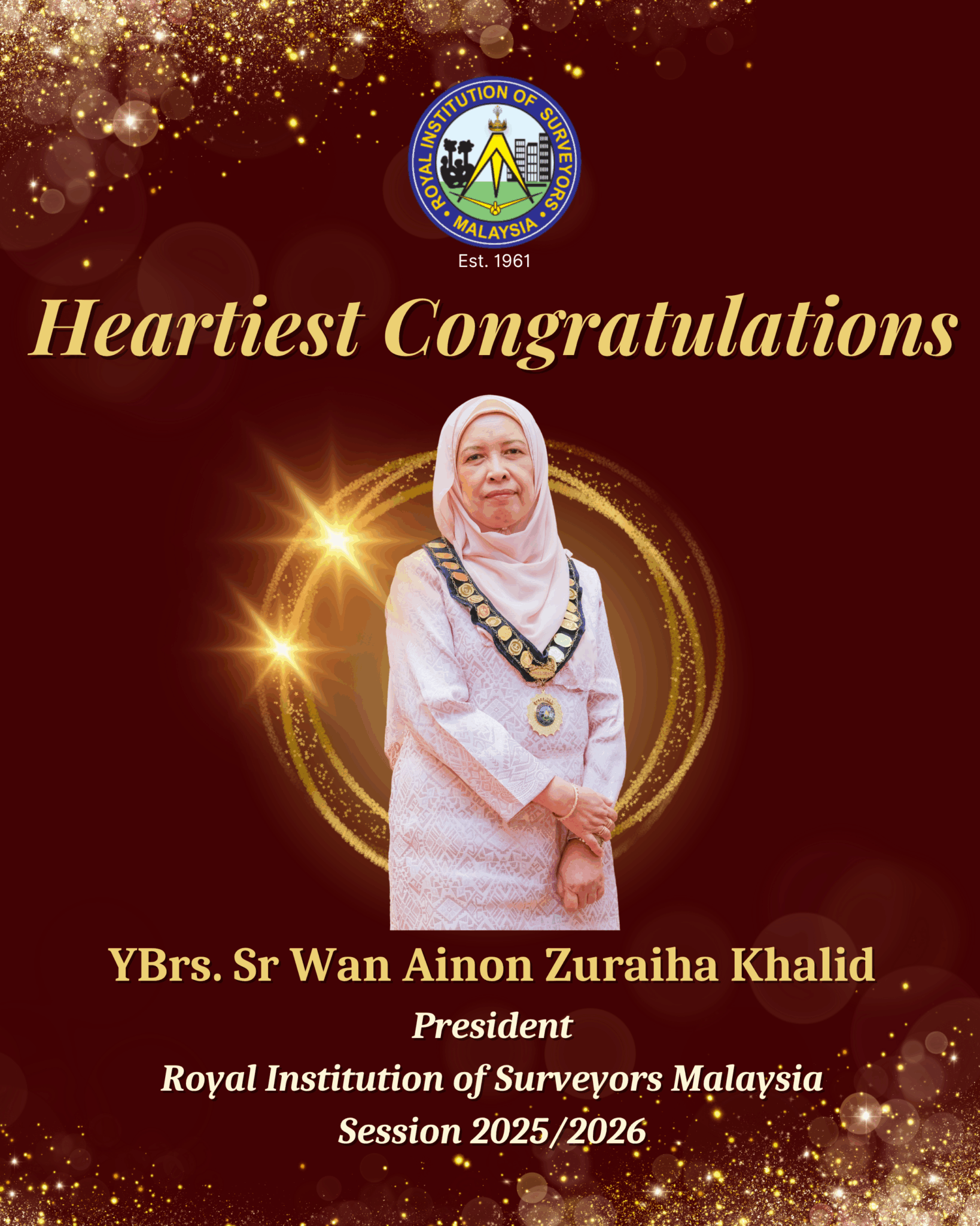 Heartiest Congratulations - RISM President for Session 2025/2026 - Royal Institution of ...
